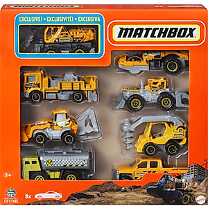 Matchbox Toy Cars or Trucks 8-Pack, Set of 8 Die-Cast 1:64 Scale Vehicles, Themed Multipack, Including 1 Exclusive (Styles May Vary)