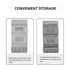 Cabilock Over The Door Storage Pockets Wall Hanging Storage Bag Organizer Premium Fabric Pouches for Living Room Bedroom Bathroom (Size L)