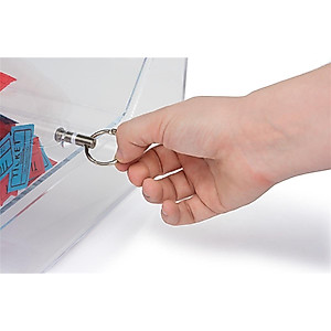 Clear Plexiglas Raffle Drum with Locking Hinged Door for Countertop Usage - Medium