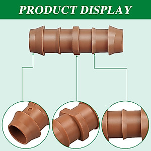 iMopo Irrigation Fittings Kit for 1/2"(.600" ID) Tubing,20 Pieces Set-8 Couplings, 6 Tees,6 Elbows - Barbed Connectors for Drip or Sprinkler Systems