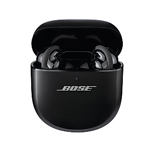 Bose QuietComfort Ultra True Wireless Bluetooth Adjustable Noise Cancelling Earbuds, Spatial Audio, Up to 6 Hours of Play Time, Black Bundle with Fit Kit