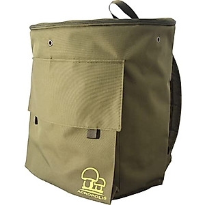 Acropolis Wicker Forage Basket - Backpack for Mushroom Picking - Mushrooms Rucksack - Foraging Backpack with Straps for Forager - Belt Forage Basket Pouch for Camping