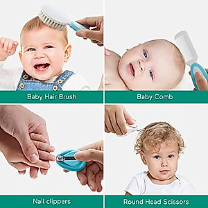 Baby Healthcare and Grooming Kit, 24 in 1 Baby Electric Nail Trimmer Set, Lupantte Nursery Care Kit, Toddler Nail Clippers, Medicine Dispenser, Infant Comb, Brush, etc. Baby Care Products.