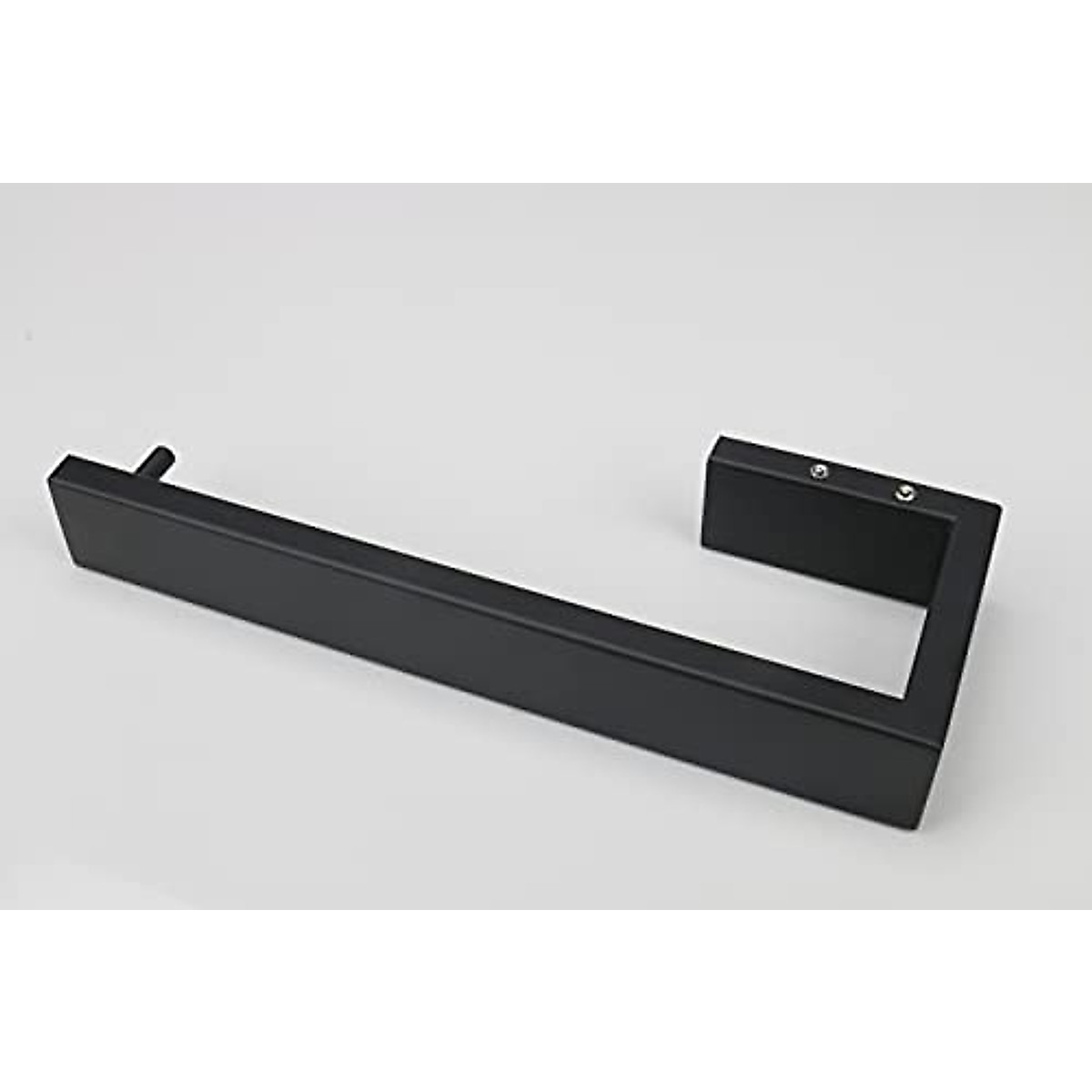 TocTen Hand Towel Holder/Towel Ring - Thicken SUS304 Stainless Steel Bathroom Hand Towel Hanger, 9 Inch Heavy Duty Wall Mounted Towel Rack, Square Hand Towel Bar for Bathroom Hardware (Black, 9 in)