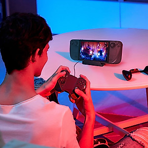 Charging Dock for Steam Deck Stand, NEWENMO Non-slip Base Station for Steam Deck Dock, 3-in-1 ONLY Charging Portable for Steam Deck Accessories, Stand for Valve Steam Deck Handheld for Gaming