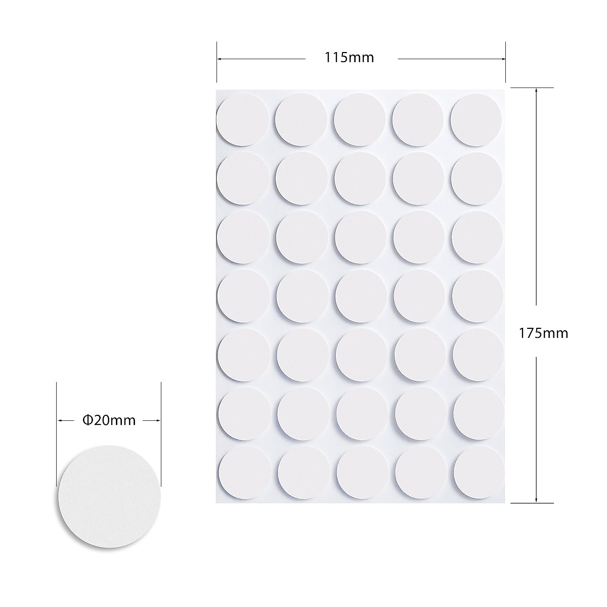 Nilogie 350 Pcs (0.79 Inch Diameter) 20mm Double Sided Adhesive Glue Round Dots Stickers Removable Clear Sticky Tack Putty Waterproof for Balloon, Crafts, Art Decoration