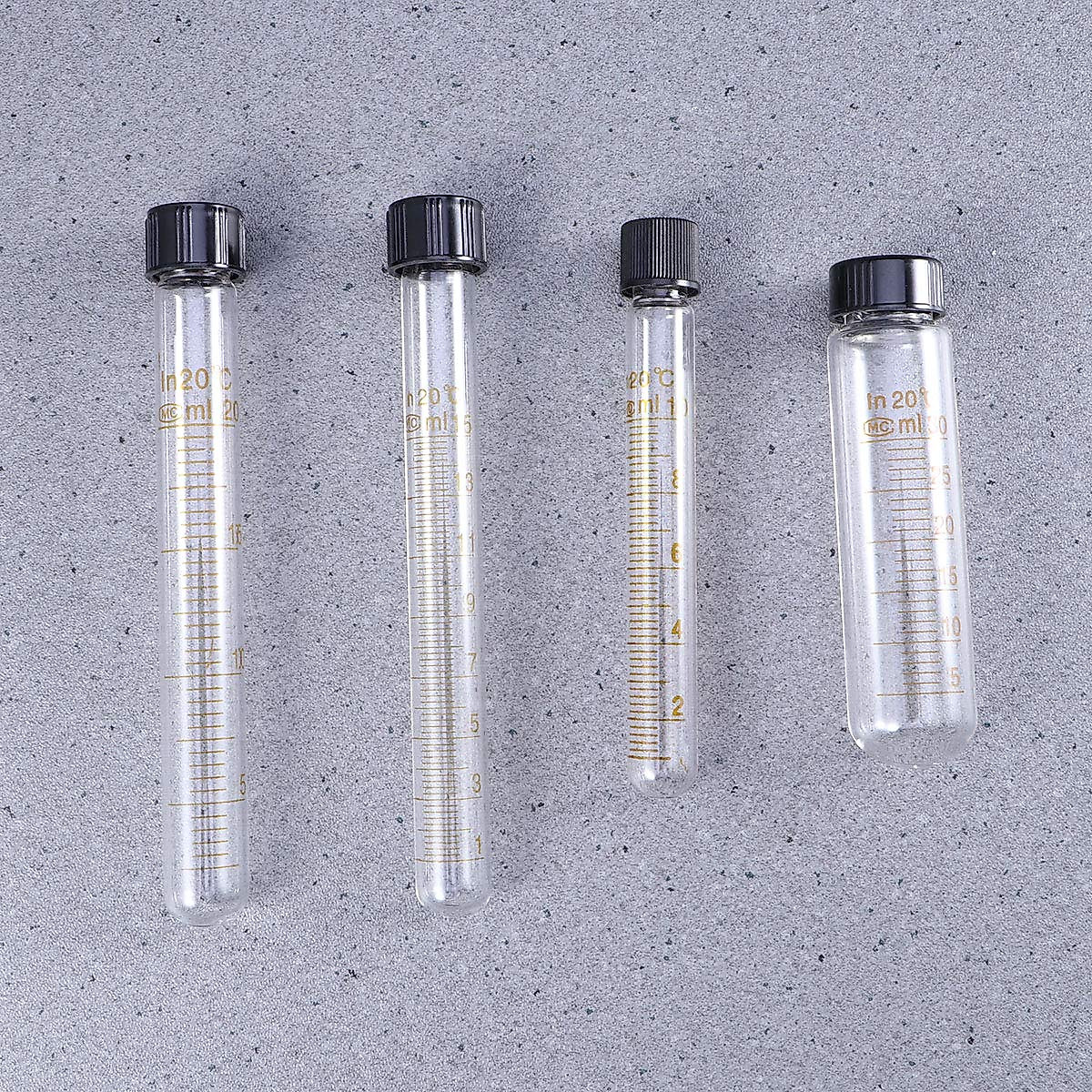 8PCS Graduated Glass Test Tube with Screw Caps, High Temperature Resistant, Clear Glass Test Tubes for Experiments and Plant Use