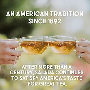 Salada Green Tea Naturally Decaffeinated with 40 Individually Wrapped Tea Bags Contains Caffeine Brew Hot Naturally Flavored Rich in Antioxidants Zero Calories