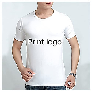 OKBA 5 pcs Sublimation Blank T-Shirts Round Collar Short Sleeves Adult White Polyester t Shirts (Large)