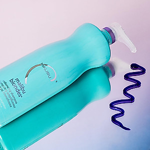 Malibu C Blondes Enhancing Shampoo & Conditioner Duo (33.8 oz) - Revitalizing Purple Shampoo & Conditioner for Hair Health + Brilliancy - Blondes Hair Care