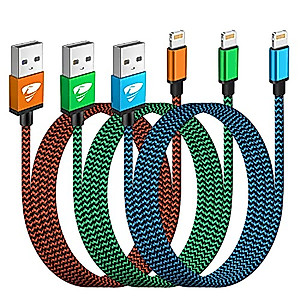 iPhone Charger Cord 3ft 3Pack MFi Certified Lightning Cable Fast Charging Nylon Braided Phone Charger Cable Compatible with iPhone 14 13 Pro 12 Pro 11 Pro Xs Max Xr 8 7Plus SE