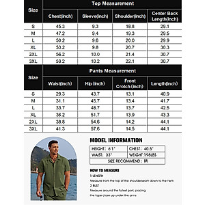COOFANDY Men Beach Linen Outfits Sets 2 Piece Cuba Guayabera Shirts Summer Island Sets