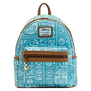 Loungefly x Disney Moana Maui Tattoo Print Mini Backpack Multicolor