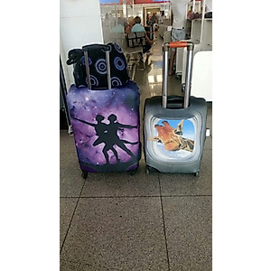 BIGCARJOB Funny Giraffe Printed Fabric Luggage Protective Cover for 26-28 inch Trolley Case Suitcase Dust Cover Travel Accessories