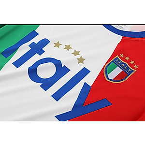 dreamecho Argentina Brazil USA Canada Sports Soccer Football Boys Kids Youth Jersey Shirt Kit Shorts Set (Team-Italy, Age 6-8 Yr)