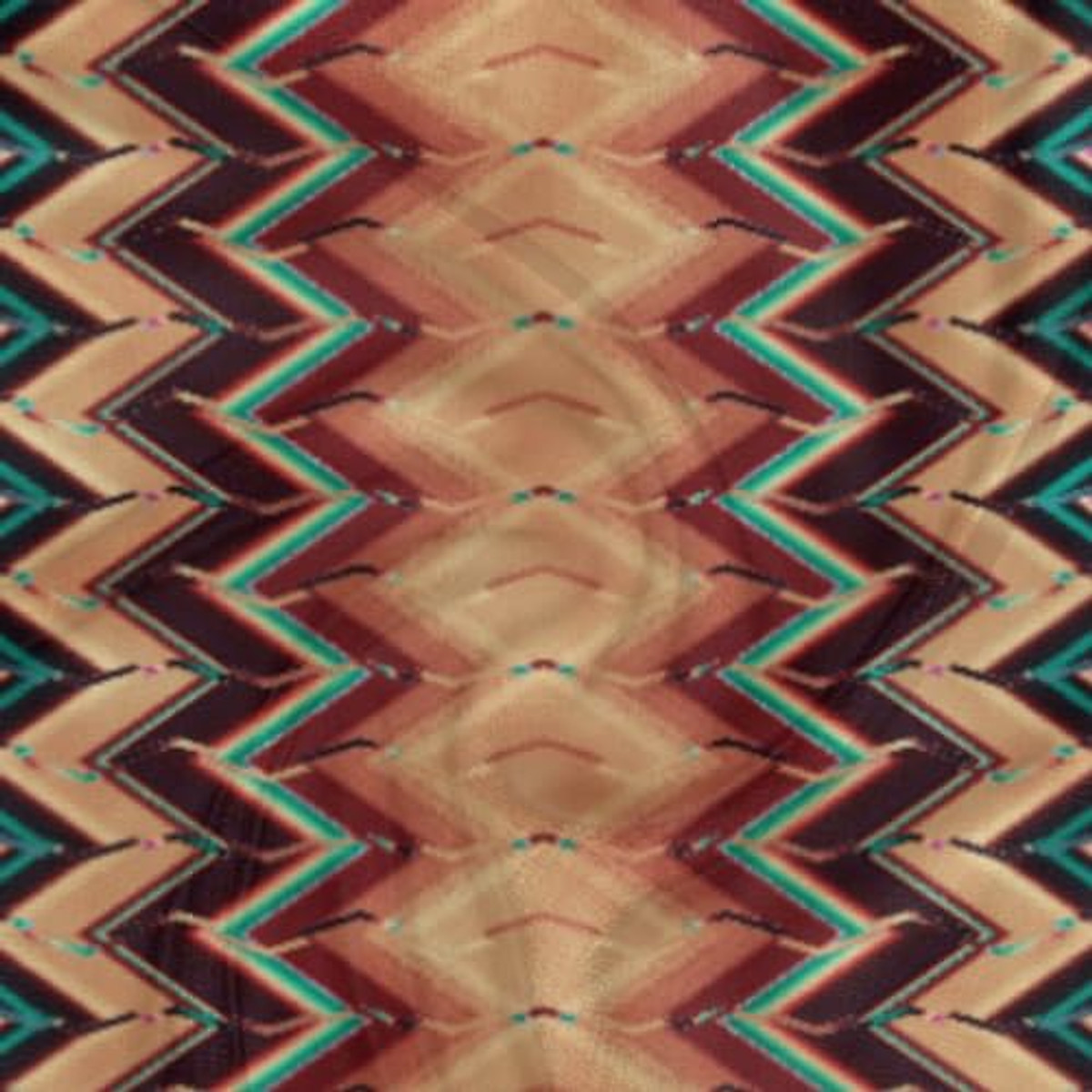 UIWOLTIK Geometric Zig Zag Stripes Silk Scarf for Hair Wrapping at Night Scarves for Women Light weight Silk Hair Wrap Bandana for Sleeping 35 Inch Square Scarf