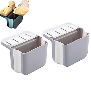 RhAny Dry and Wet Separation Trash Can，Telescopic Sink Drain Basket,Small Suction Cup Trash Can (2PCS-D)