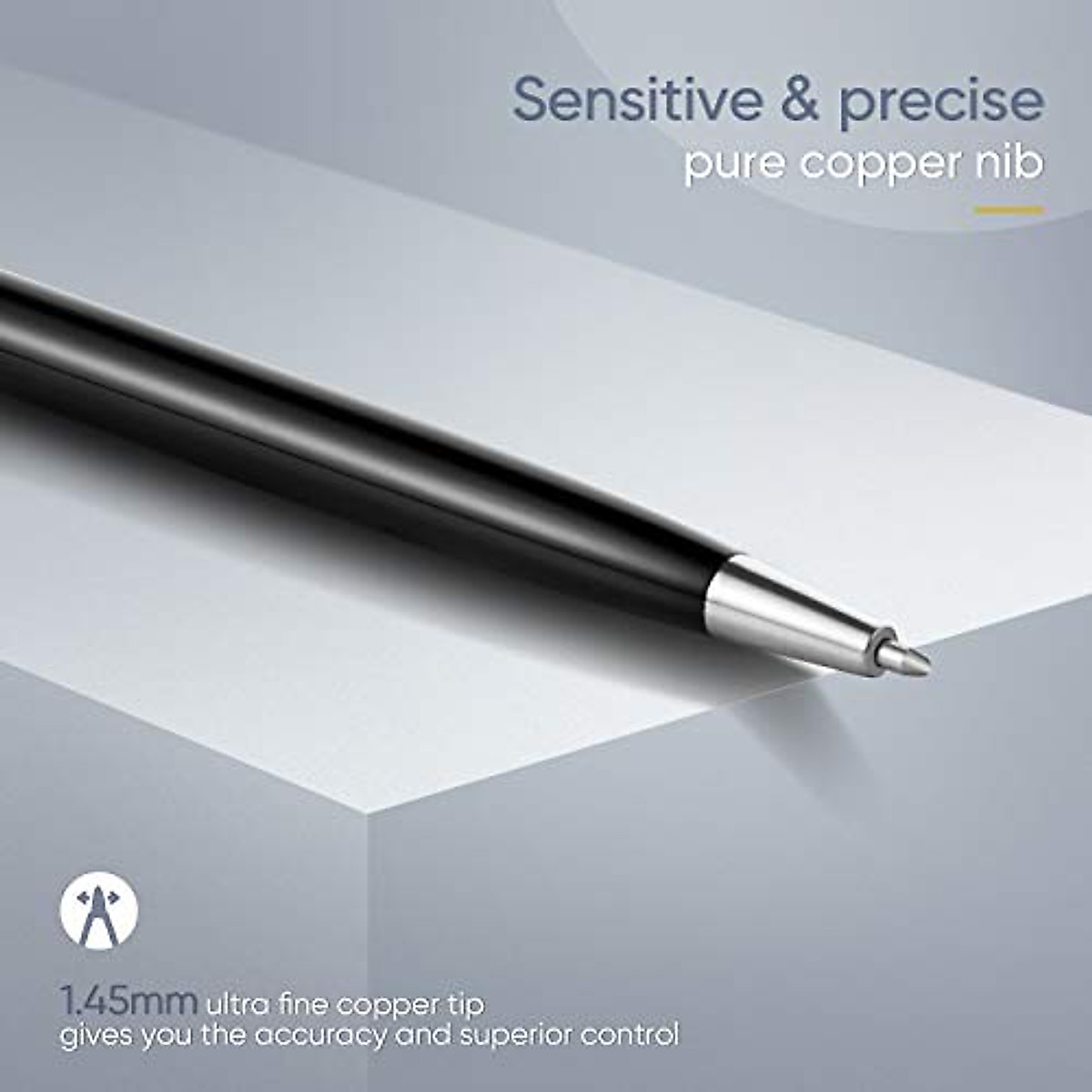 ORIbox Stylus Pen Ballpoint Pen,12pcs Universal 2 in 1 Capacitive Stylus Ballpoint Pen for iPad, iPhone, Samsung, HTC, Fire tablet, Tablet, All Capacitive Touch Screen Device(6 Black,6 Sliver)