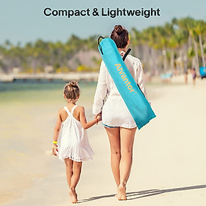 Alvantor Extra Large Beach Tent Super Bluecoast Beach Umbrella Outdoor Sun Shelter Cabana Automatic Pop Up UPF 50+ Sun Shade Portable Camping Fishing Hiking Canopy Easy Setup Windproof Patent Pending