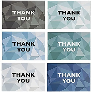 Assorted Thank You Cards Bulk, Blank Greeting Notes with Envelopes (4x6 In, 144 Pack)
