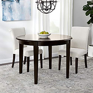 East West Furniture BOT-CAP-T Boston Round Modern Dining Table for Small Spaces, 42x42 Inch, Cappuccino