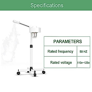 Professional Facial Steamer, Loxey Face Steamer with Adjustable Nozzle and Stronger Nano Ionic Hot Mist for Facial Deep Cleaning for Professional Beauty Salon or Home Use.(White)
