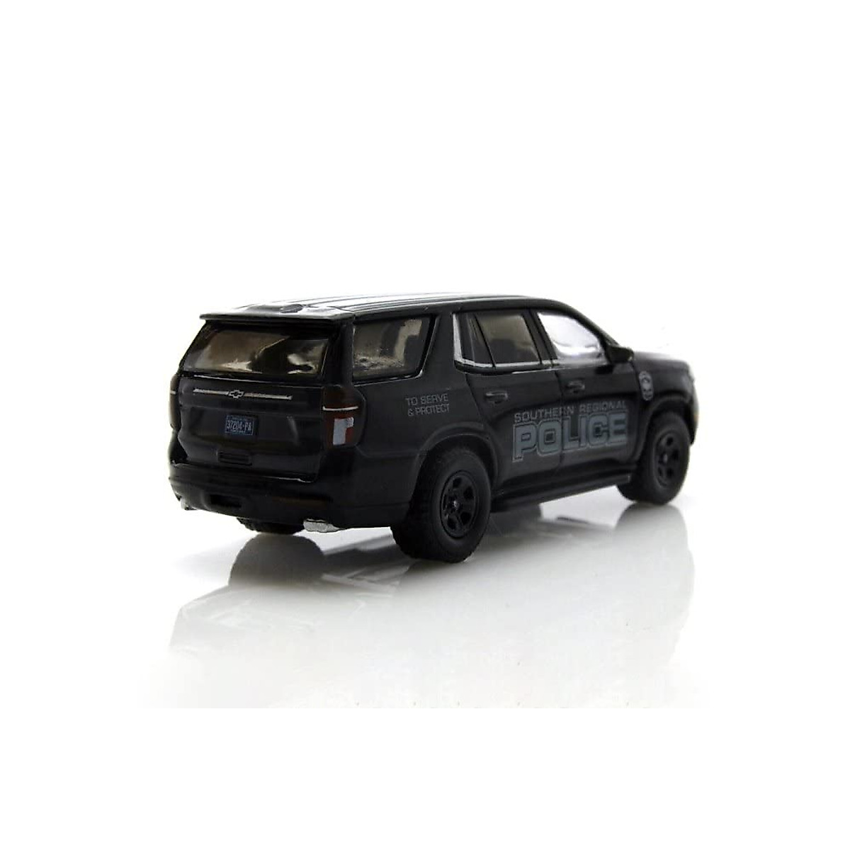 ModelToyCars 2021 Chevy Tahoe Police Pursuit Vehicle, Black - Greenlight 30342 - 1/64 Scale Diecast Car