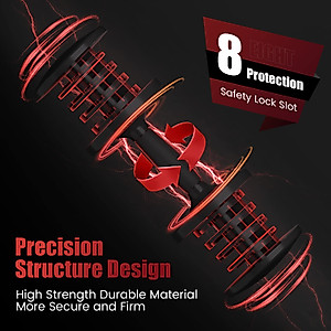 Flash Limp Adjustable Dumbbell 55LB Single Dumbbell 5 in 1 Dumbbell Weight Adjust with Anti-Slip Metal Handle, Ideal for Full-Body Home Gym Workouts