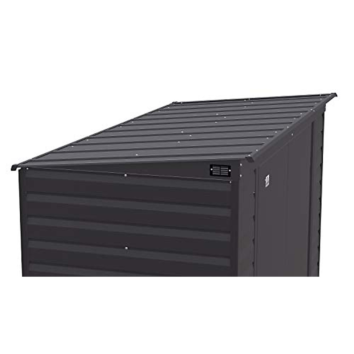 Arrow Shed Select 10' x 4' Outdoor Lockable Steel Storage Shed Building, Charcoal