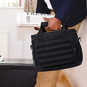 MIER Insulated Lunch Box Bag Leakproof Meal Prep Cooler Bag Tote for Adult Men Women Kid to Work, Tactical, School, Picnic, 12 Can (Black)