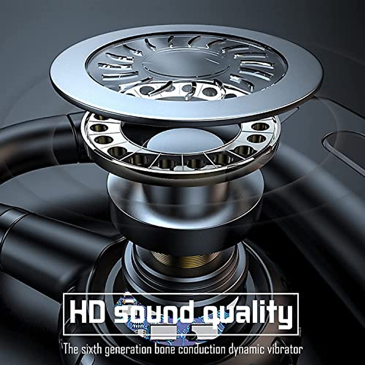 ESSONIO Bone Conduction Headphones Open Ear Headphones with Microphone IPX5 Waterproof Wireless Bluetooth Headset for Cell Phones