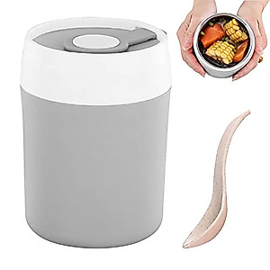 Vacuum Insulated Food Container | 500ml Stainless Steel Double Walled Soup Flask Food Flask, Leakproof Food Jar Keeps Cold Or Hot for 7-12 Hours with Spoon