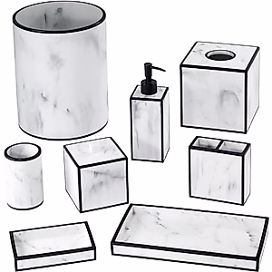 Avanti Linens - Waste Basket, Decorative Trash Can, Modern Inspired Bathroom Decor (Jasper Collection)