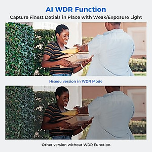 Hiseeu [ 121°Wide View Angle 4K PoE Security Camera,8MP IP Security Camera IP67 Waterproof,Dome Security Camera Outdoor,H.265+ 100ft Night Vision, Work w/PoE NVR Home Surveillance System