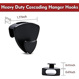 Generic Hanger Extender Hooks - Hangers Space Saving -Space Hooks Hangers as seen on tv (Black, 100 Pack)