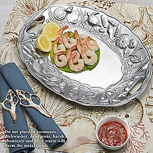 Wilton Armetale Coastal Handle Serving Tray, 16-Inch-by-11.75-Inch