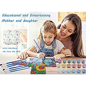 LSTRULST Paint by Numbers for Kids Ages 8-12, Pre-Printed Acrylic Oil Painting Kits with Framed Canvas Sizes 8x10inch, Includes 18 Acrylic Paint Pots and 6 Paintbrushes-3 Pack