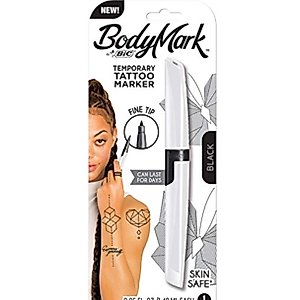 BIC BodyMark Temporary Tattoo Marker, Fine Tip Black