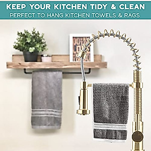 Strictly Sinks Kitchen Faucet with Pull Out Sprayer - Contemporary Design Single Handle High Arc Spring Faucet–Dual Function Kitchen Spring Faucet with 360° Swivel Spout (Gold)