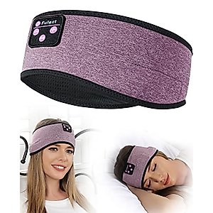 Fulext Bluetooth Headband Headphones, Sleep Headphones For Side Sleepers - Sleeping Comfortable with Thin Speaker Microphone Handsfree Best Gift Ideas Women Men