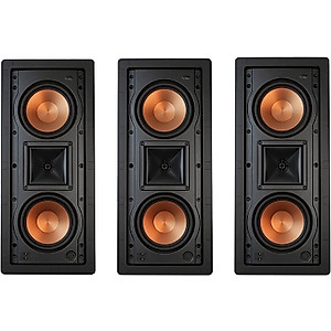 Klipsch R-5502-W II in-Wall Left, Center or Right (LCR) in-Wall or in-Ceiling Speaker Three-Pack
