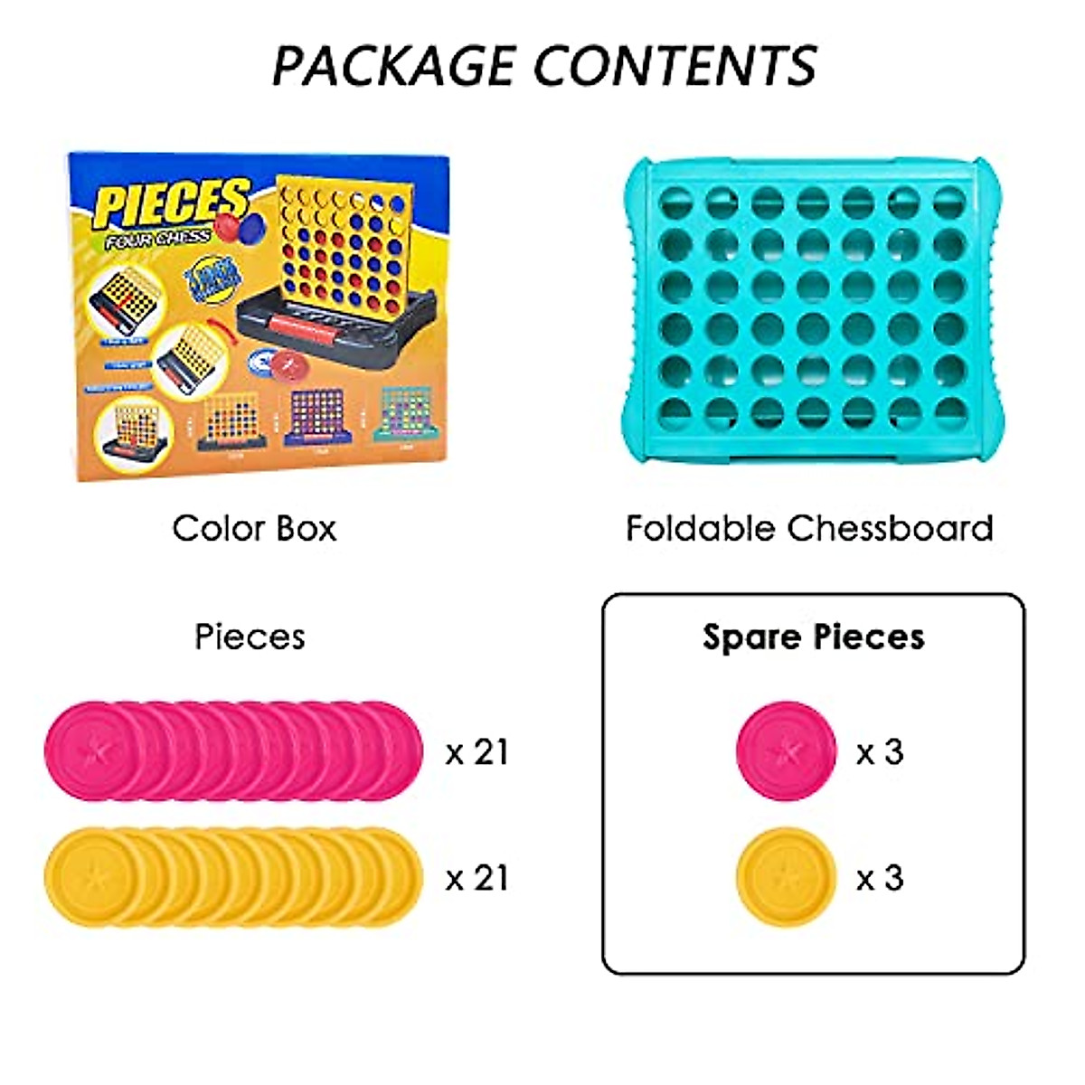 Pup Go 4 in a Row Game - 6 Spare Discs Included, Board Games Toys for Boys, Classic Four in a Row and Family Fun Games for Ages 3 4 5 6 7 8 12 Year Old Kids Children Adults (Green)