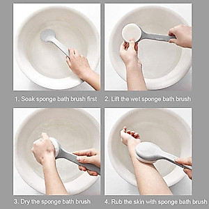 WAGA Bath Brush Body Exfoliating Scrubber Long Handle Body Back Massage Shower Foam Bath Body Brush Cleansing Accessories