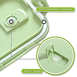 EONJOE 6-pack 2.5 cups small glass containers with vent lid for meal prep food left overs storage kids adult snack bento boxes lunch cups Leak Proof