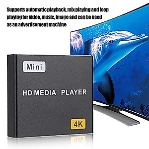 HDMI Media Player,4K 1080P Full HD Digital Media Player Support HDMI/AV Output,Play Video and Photos with USB Drive/SD Cards/External Devices For Android(US Plug)