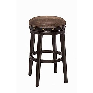Hillsdale Benard Backless Swivel Counter Stool Height, Brown