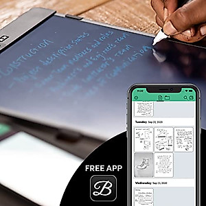 Boogie Board Authentic Blackboard Smart Pen Reusable Writing Tablet Digital Notepad – Smart Pen Stylus for Home, Office, College, Work from Home Essential for Note Taking - Letter 8.5”x 11”