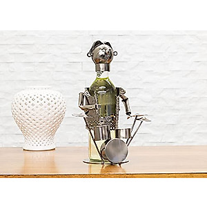 Broadway Gift Drummer Metal Instrument Wine Bottle Decoration