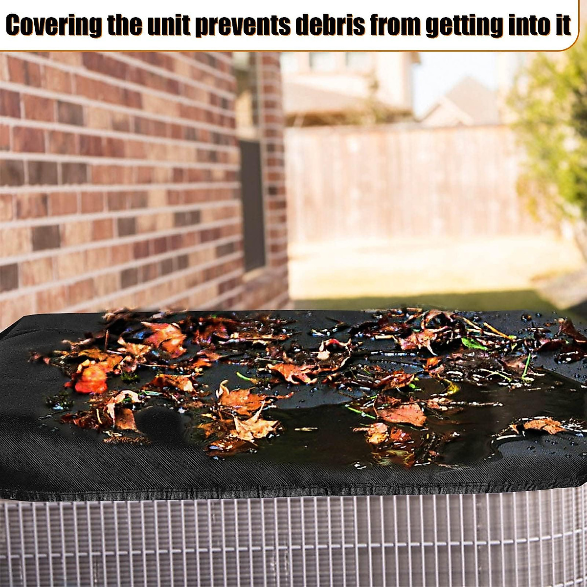 Svepndic Winter Air Conditioner Covers for Outside Units,32x32 Waterproof Central Cover,Sturdy Covers AC Defender Full Winter AC Unit Covers Outdoor,Condenser Heat Pump Cover