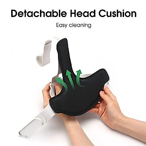 Smatree Head Cushion T-Shaped Compatible with Quest 2 Elite Strap, Balance Gravity Pressure, Soft PU Material Replacement Cushion Compatible for Quest 2 Headset(Only Head Cushion)